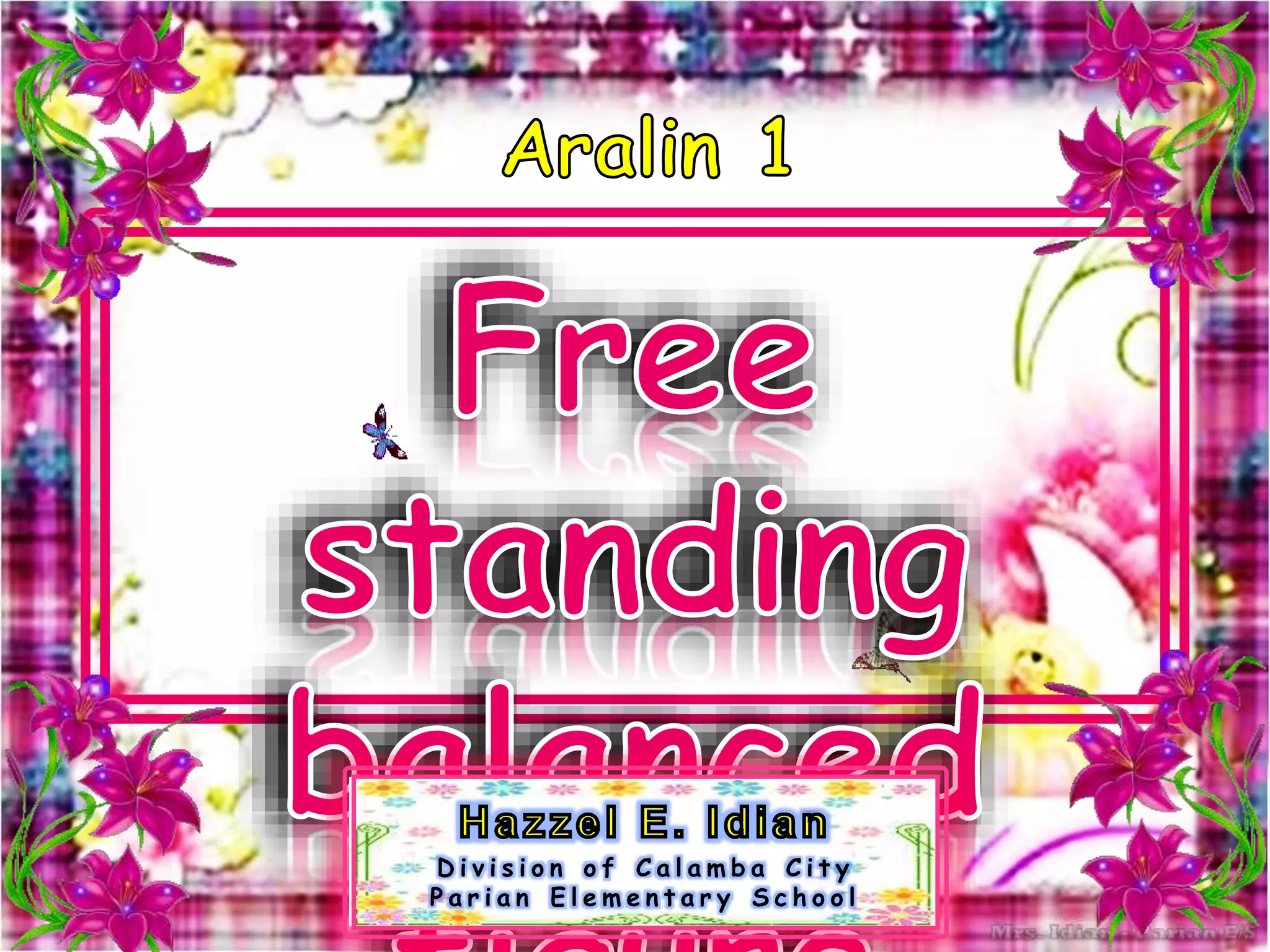 Powerpoint in arts yunit iv. aralin 1 free standing balanced figure (1 ...