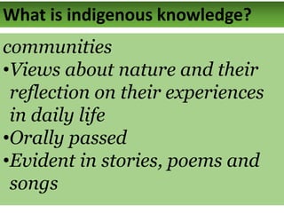 Powerpoint indigenous science | PPTX