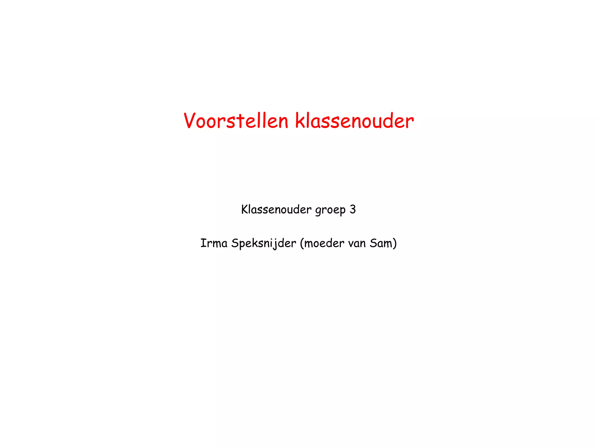 Informatieavond groep 3 | PPT | Education