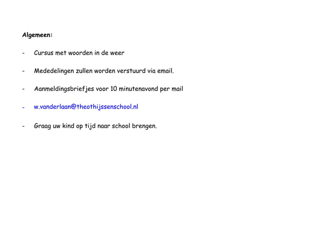 Informatieavond groep 3 | PPT | Education