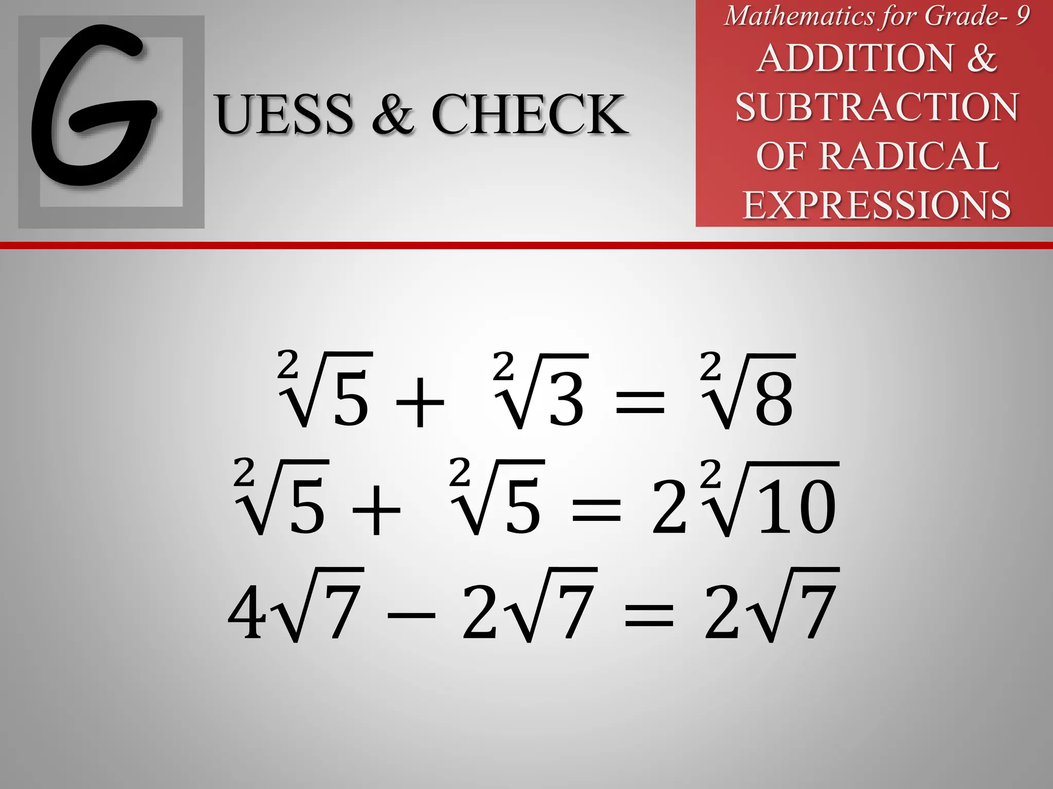 powerpoint in radicals for grade 9 .pptx