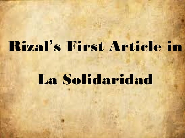 Chapter 14: Rizal in London | PPT