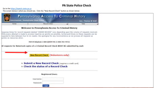 Instructions for all Three Clearances with Affidavit | PPTX