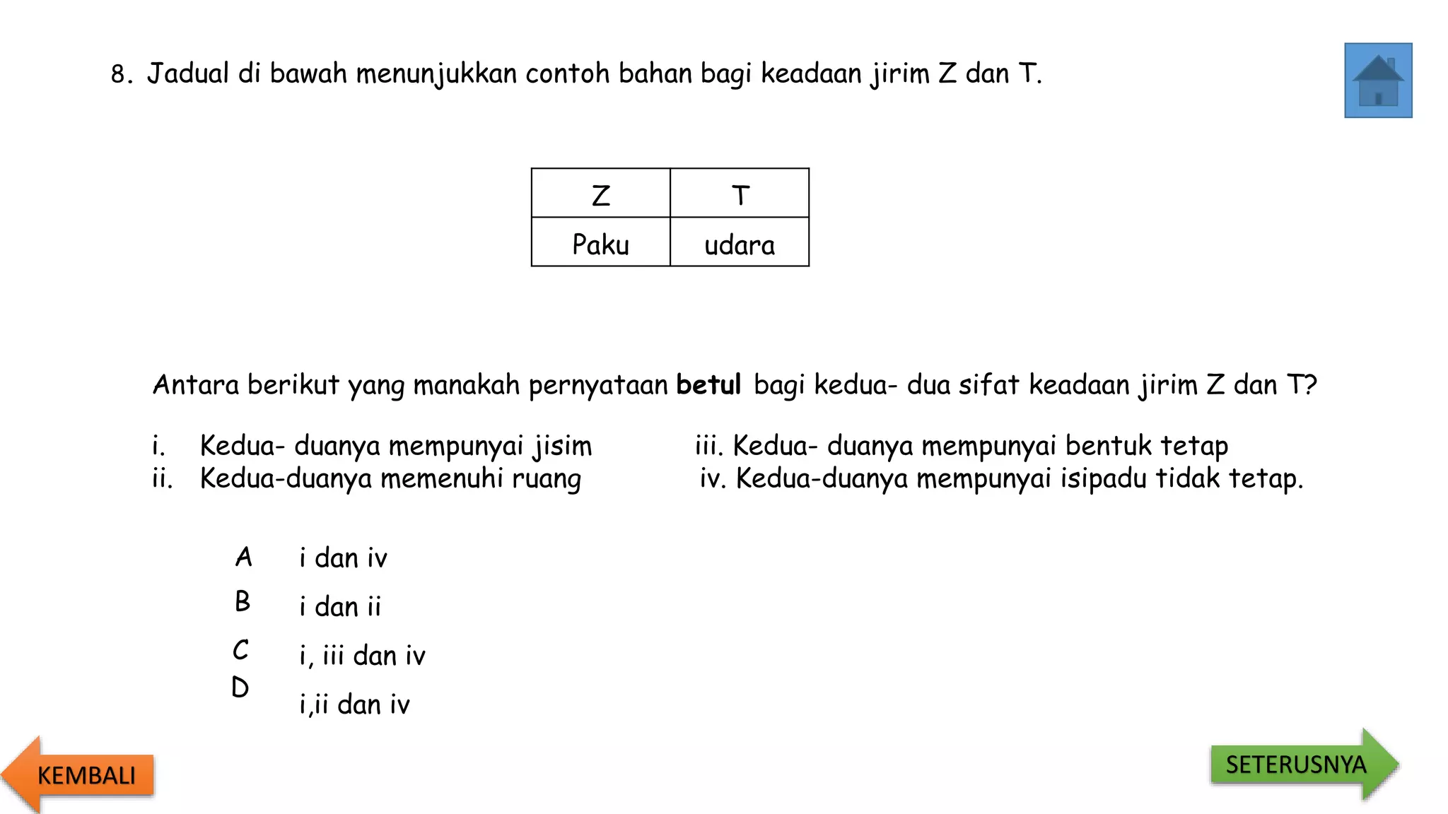 Powerpoint interaktif- sifat- sifat jirim tahun 5 | PPTX