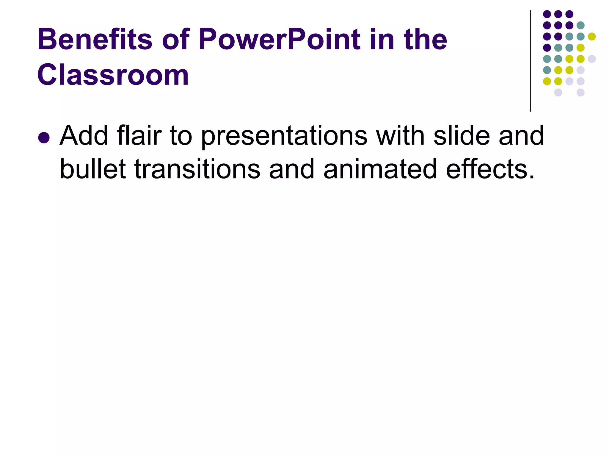 Power point in the classroom | PPTX