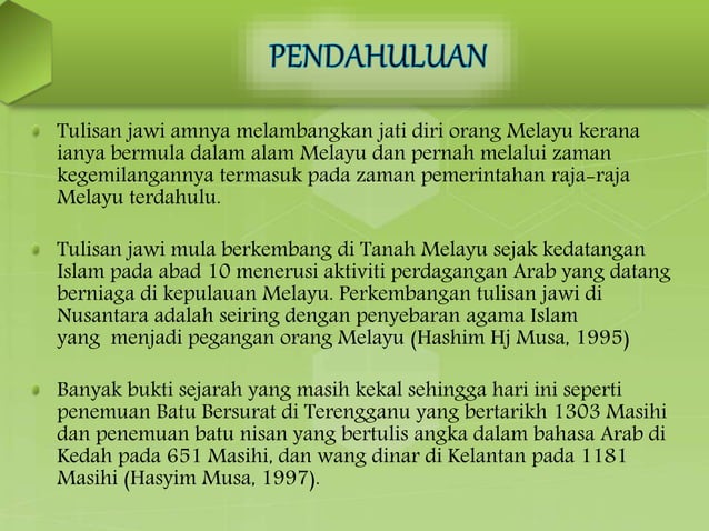 TAHAP PENGGUNAAN TULISAN JAWI DALAM KALANGAN MURID | PPT