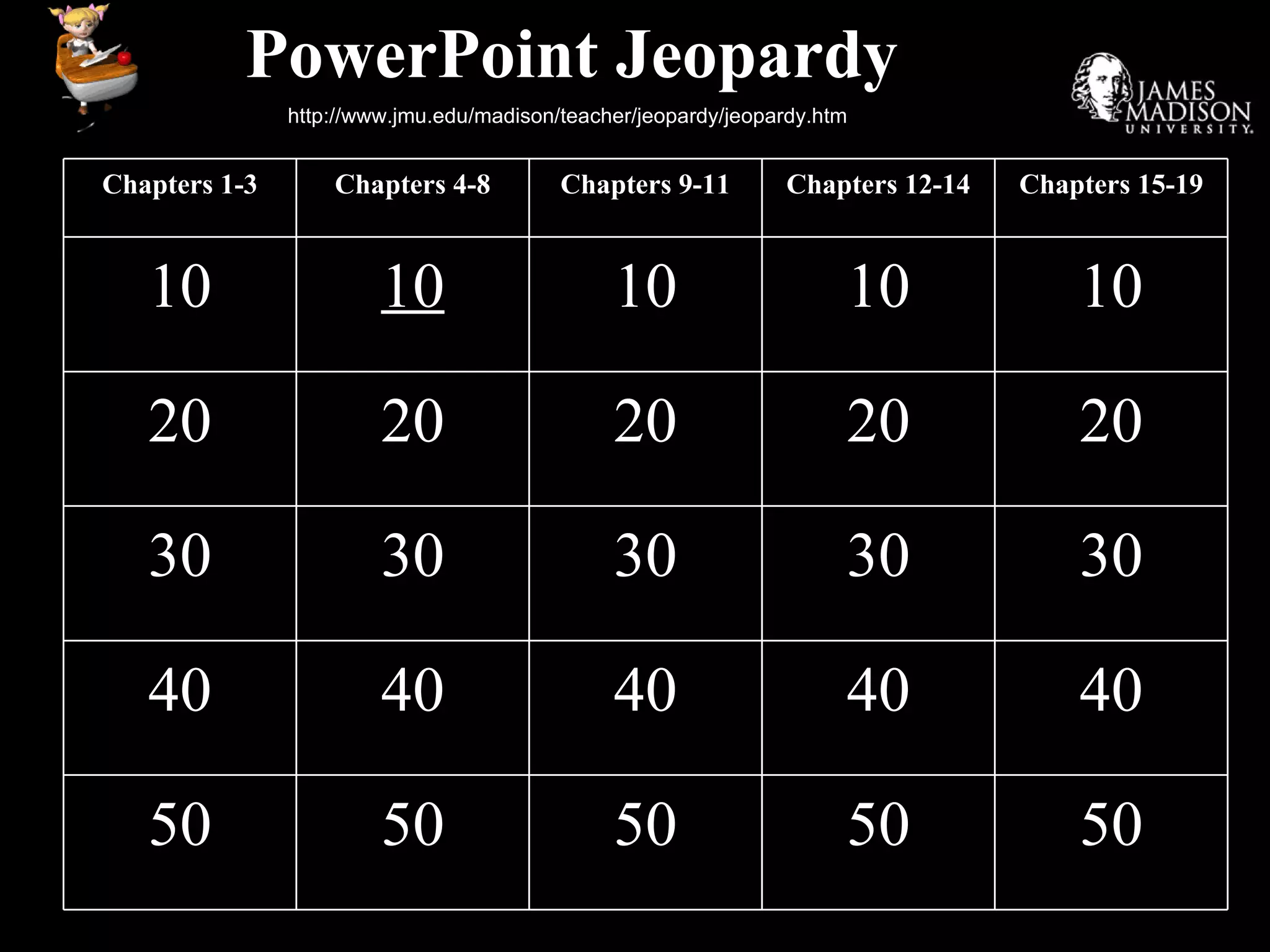 Power Point Jeopardy 1 [Autosaved] Bud Not Buddy | PPT