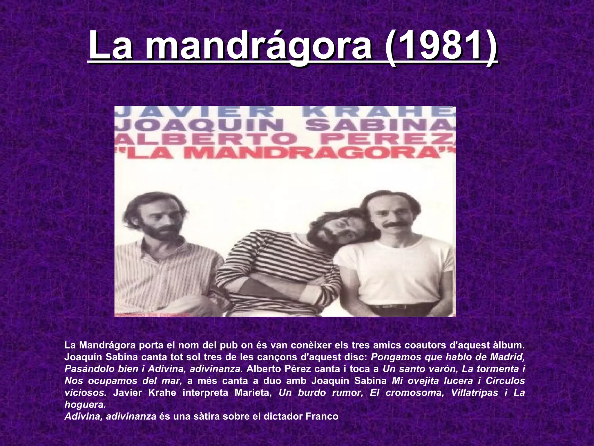 Power point joaquin sabina | PPT