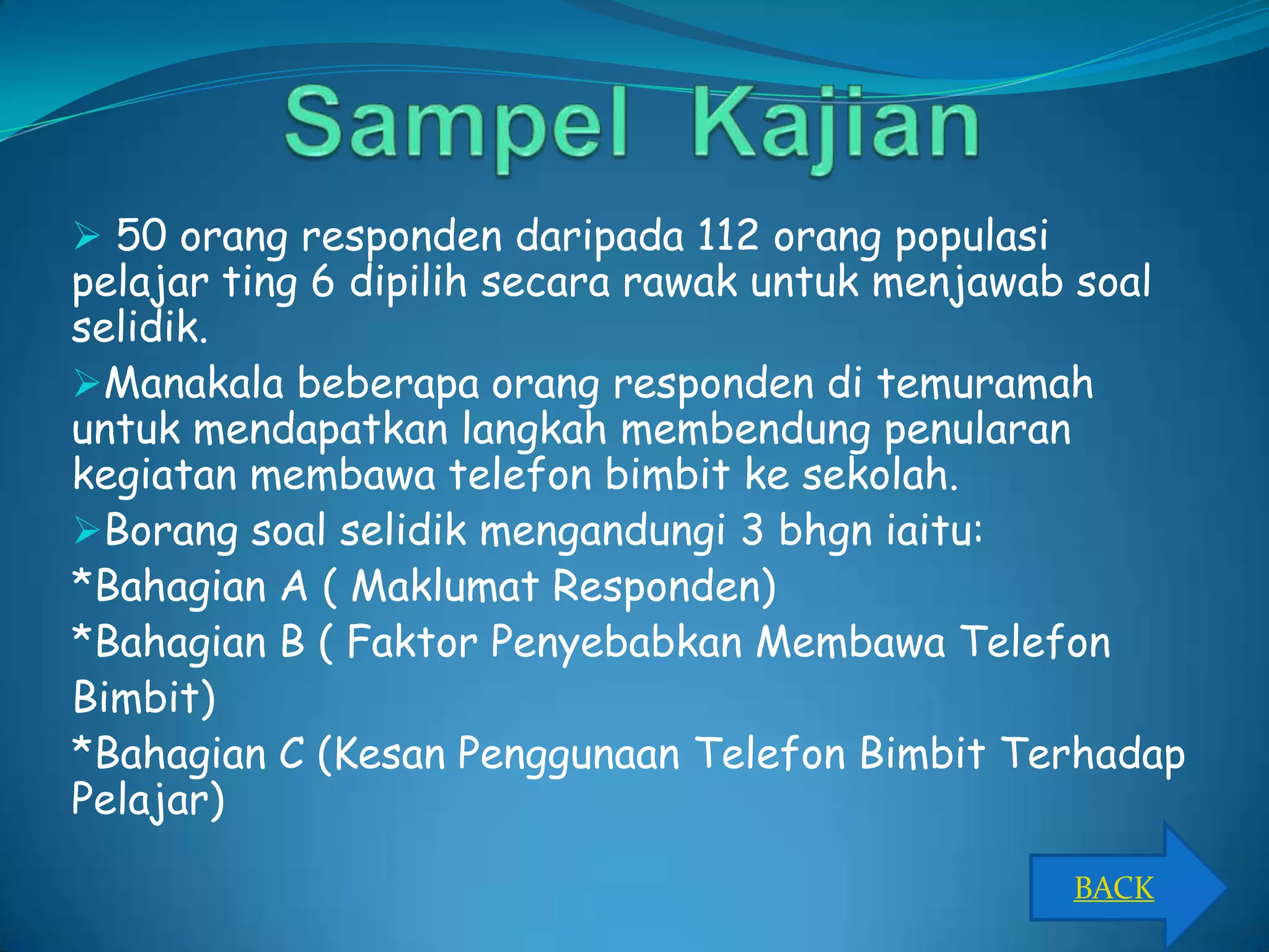Kajian mengenai kesan penggunaan telefon bimbit di kalangan pelajar | PPTX