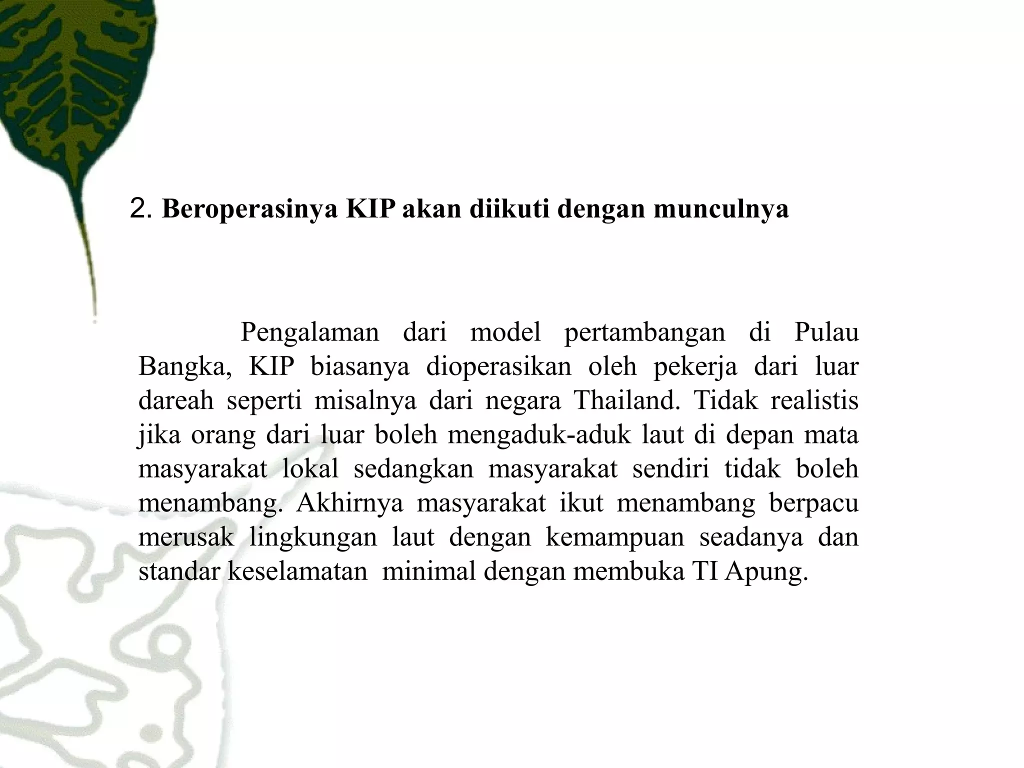 Powerpoint kapal isap penambang timah | PPT