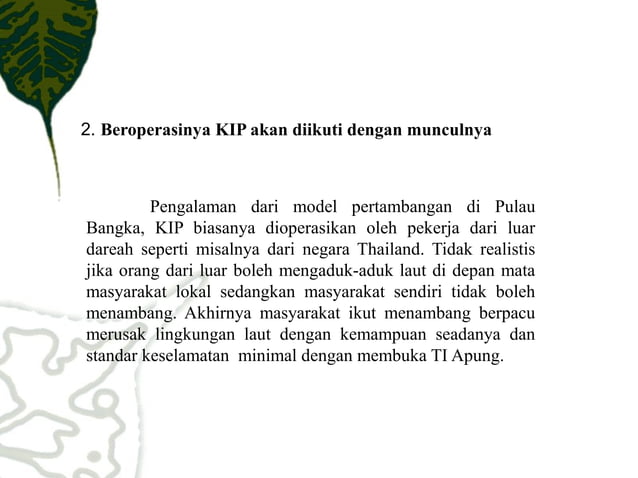Powerpoint kapal isap penambang timah | PPT