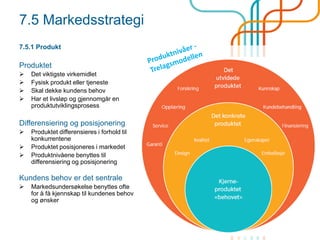 OPPSTART Powerpoint kapittel 7.5 markedsstrategi | PDF