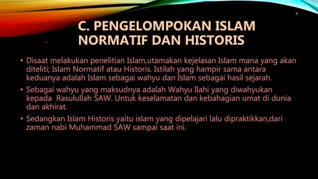 Islam Normatif dan Historis | PPT