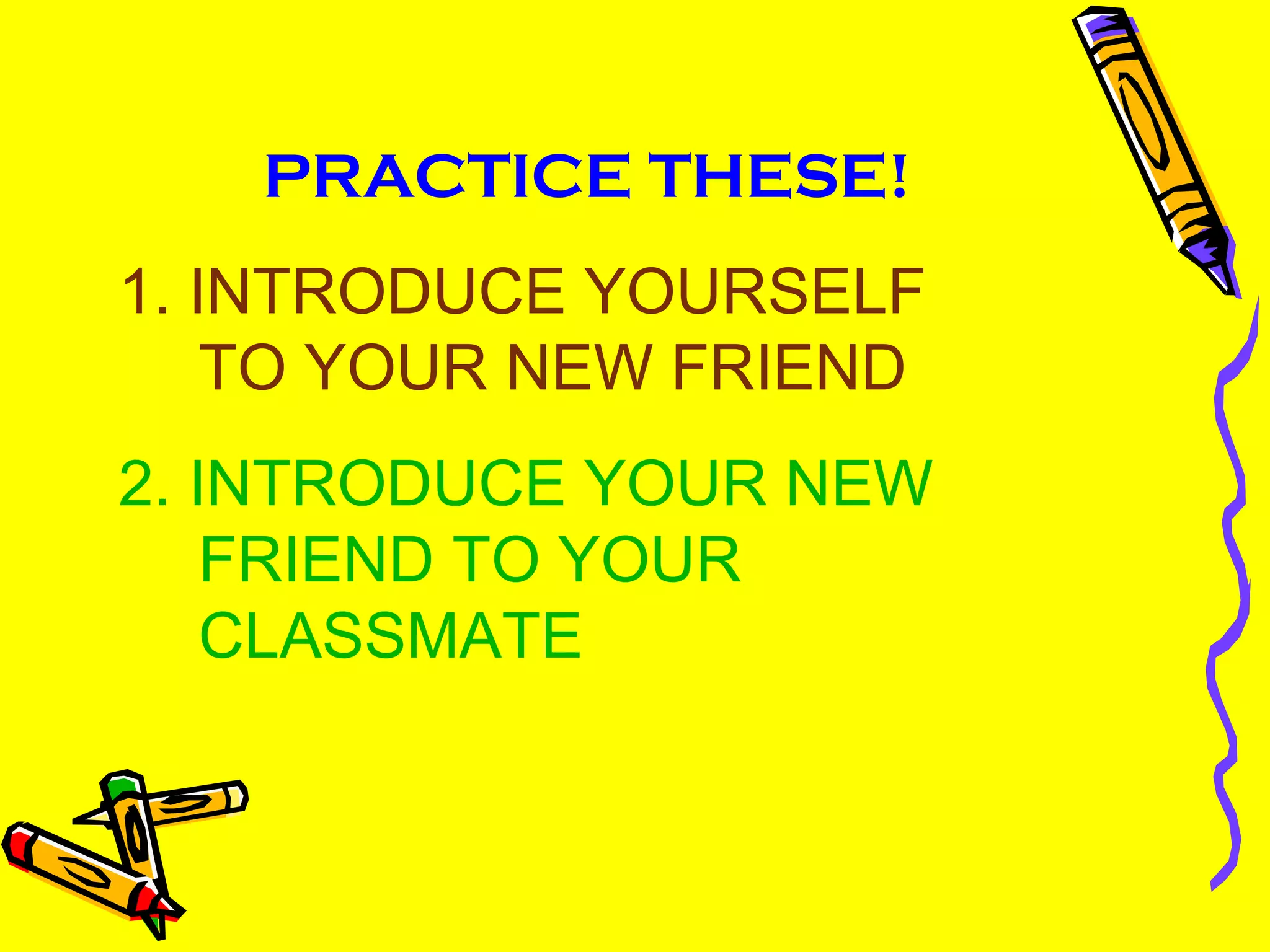 GREETINGS: how to introduce oneself and other people | PPT