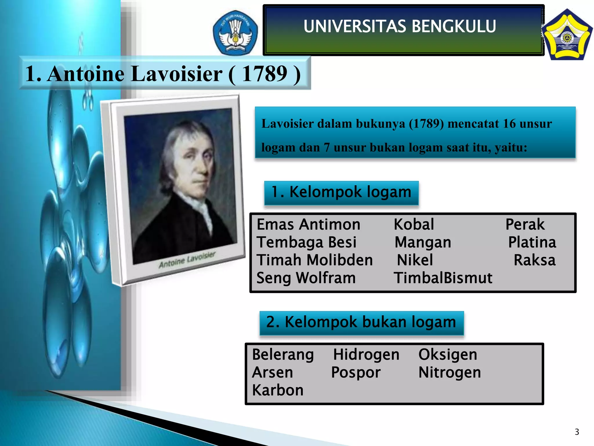 Power point kelompok 5 perkembangan sistem periodik unsur | PPTX