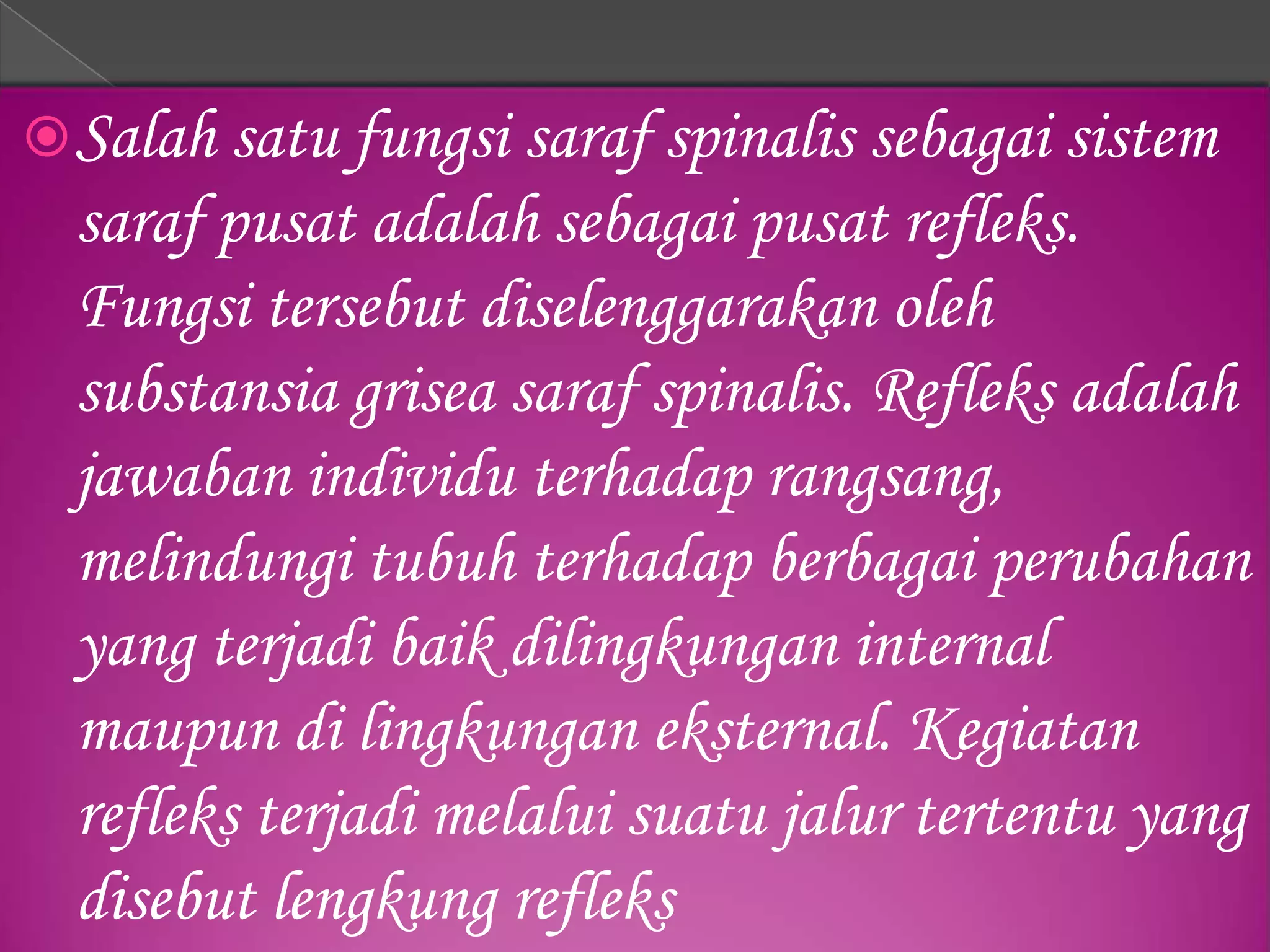 Power point kelompok saraf spinal | PPTX