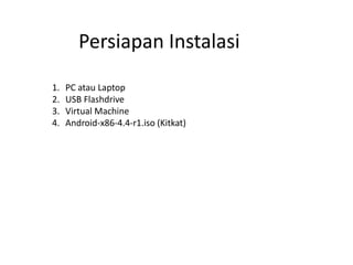 Instalasi Android 4.4 "KitKat" | PPT