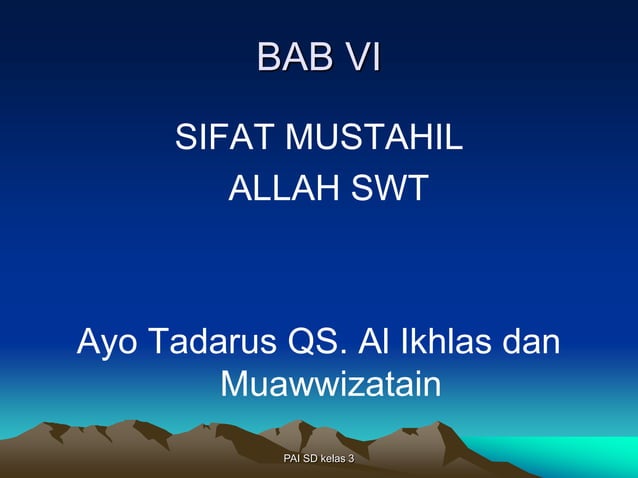POWER POINT KLS 3 PAI SD ISLAM SMESTER 2 (DUA).ppt