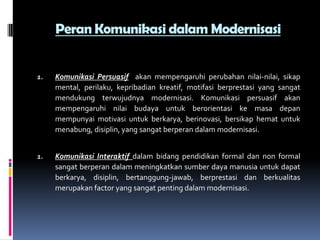 Komunikasi dan Perubahan Sosial | PPTX