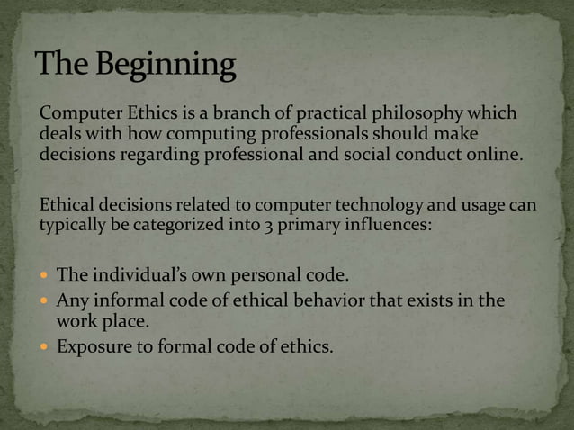 PPT Lab Assignment - Computers - Computer Ethics | PPT