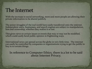 PPT Lab Assignment - Computers - Computer Ethics | PPT