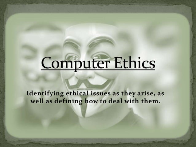 PPT Lab Assignment - Computers - Computer Ethics | PPT