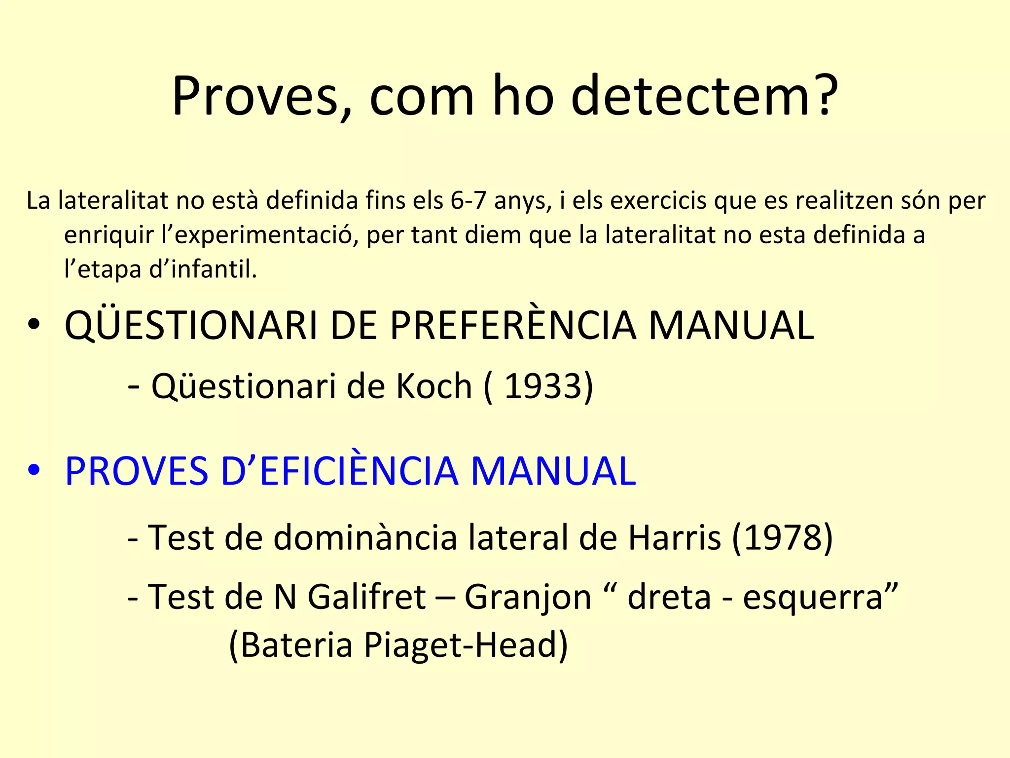 Power Point Lateralitat | PPT