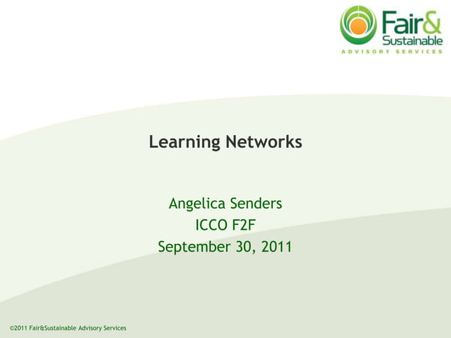 Powerpoint learning communities networked learning (sept 30 2011)[1 ...