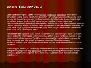 Power point leasing | PPT