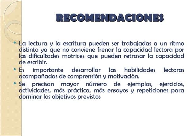 Power point lectura y escritura