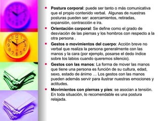 Power Point Lenguaje No Verbal | PPT