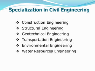 Introduction to Civil Engineering | PPTX