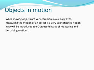 Motion and You | PPT