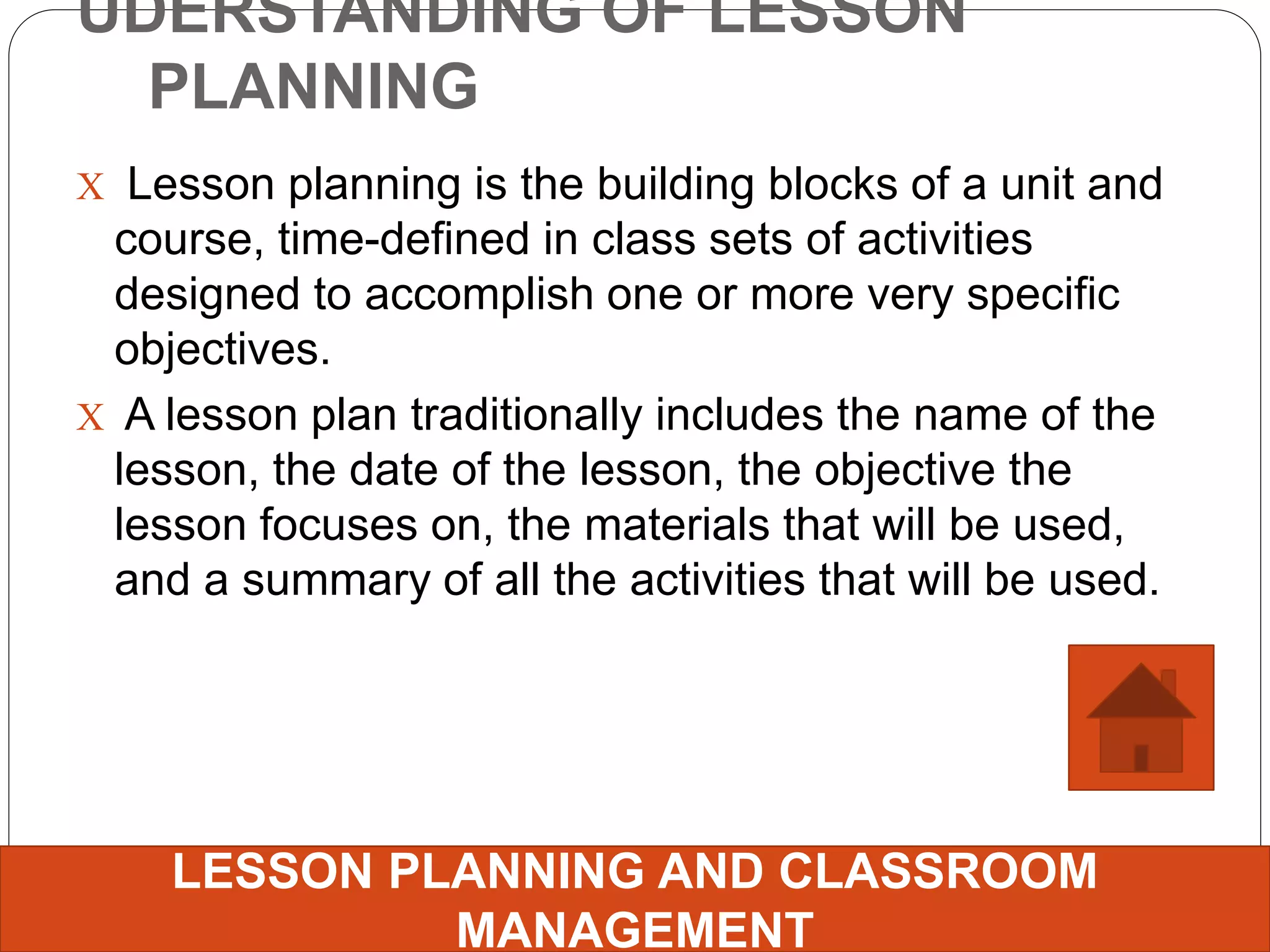 Power point lesson plan and classroom management | PPTX