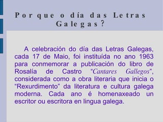 Power Point Letras Galegas'10 | PPT