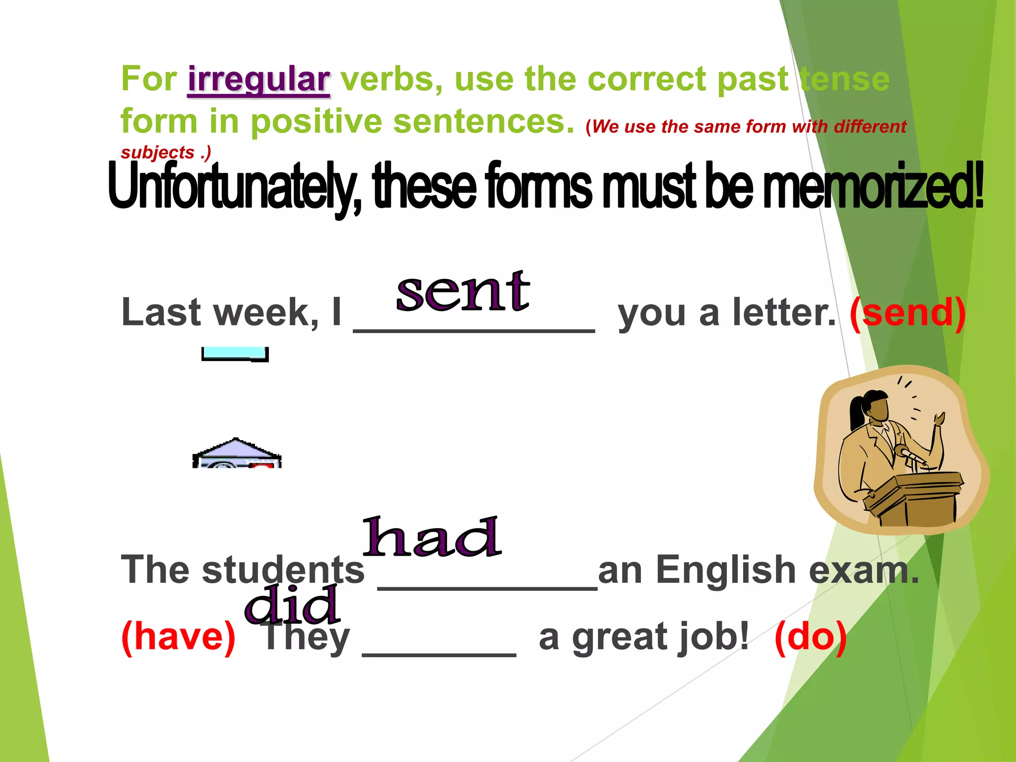 The simple past tense | PPT