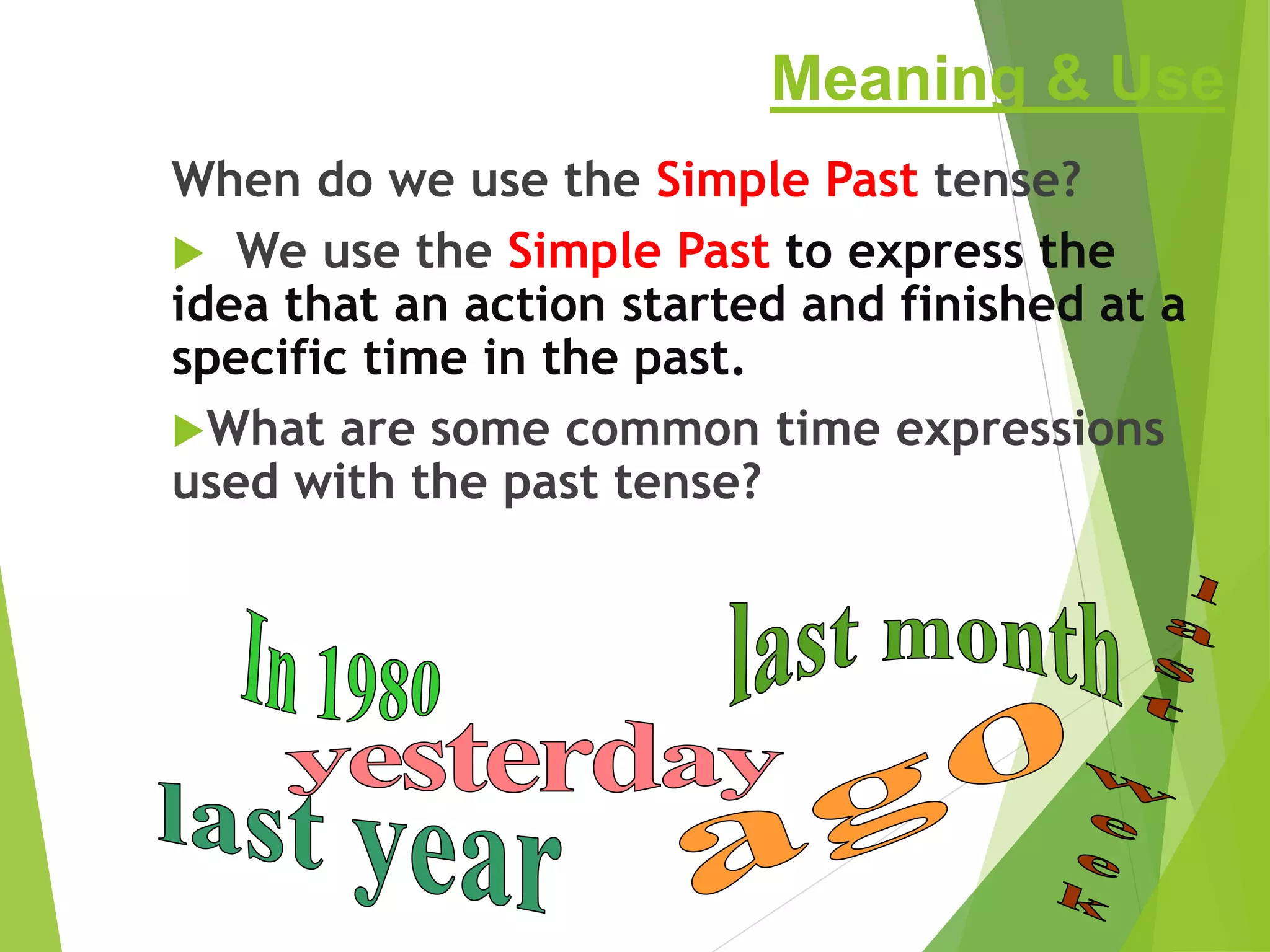 The simple past tense | PPT