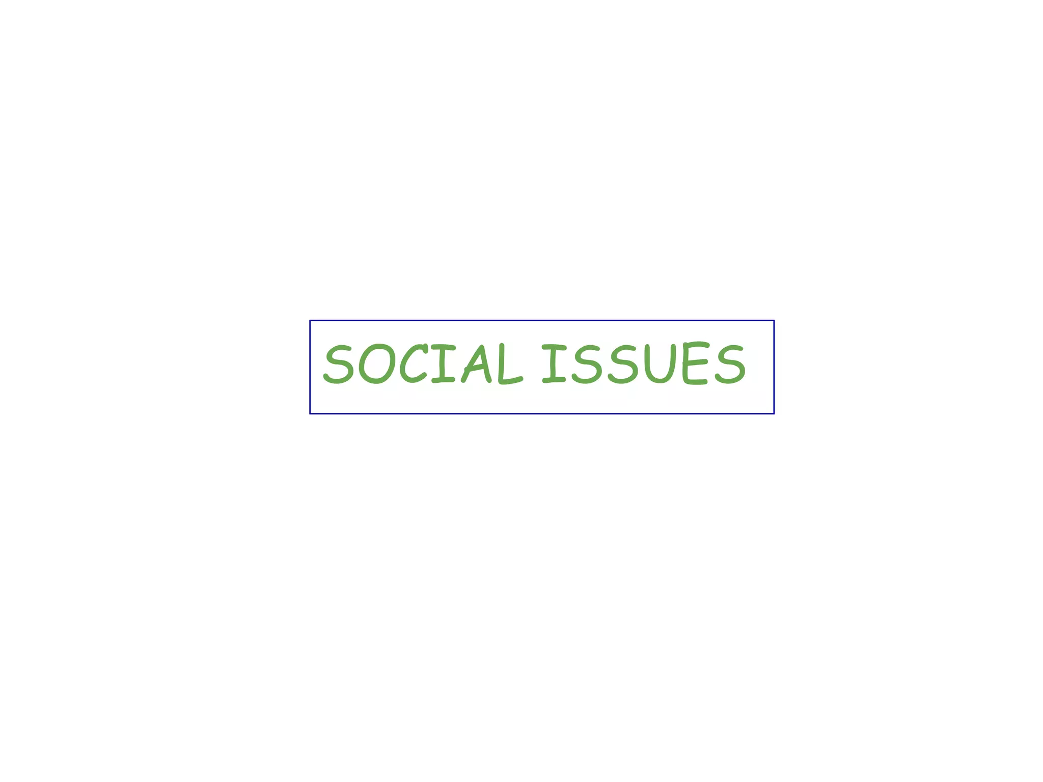 Social Issues | PPT