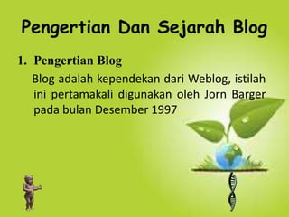 Power Point Makalah Blog Blog sebagai sarana digital promosi karya ...