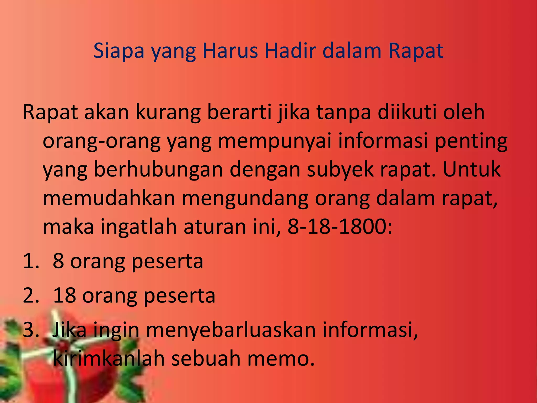 Power point manajemen rapat | PPTX