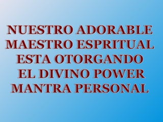 Power point mantra personal 2010 | PPT