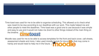 HOW DID YOU USE MEDIA TECHNOLOGIES IN THE CONSTRUCTION AND RESEARCH ...