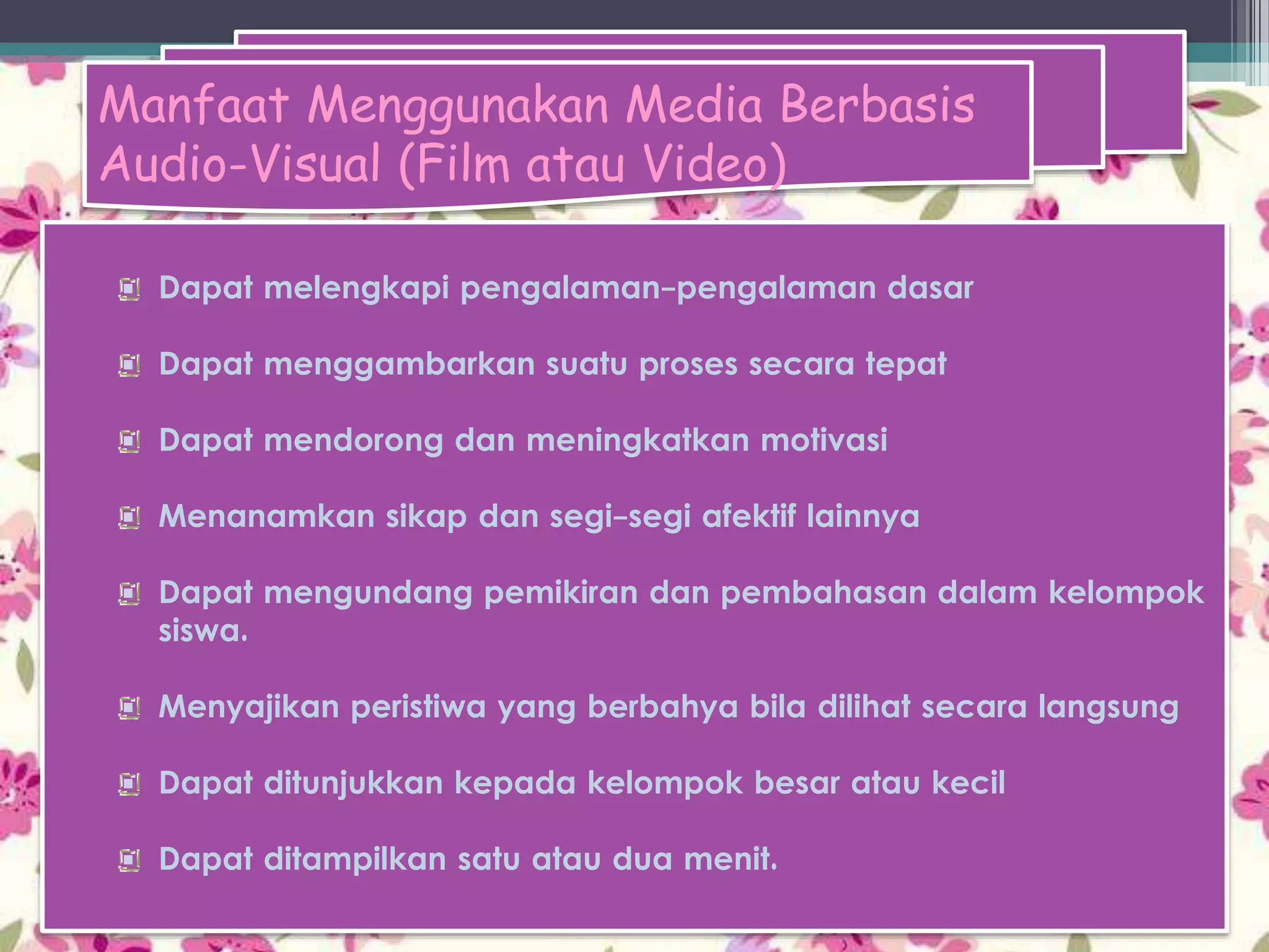 Media Pengajaran Berbasis Audio Visual | PPTX