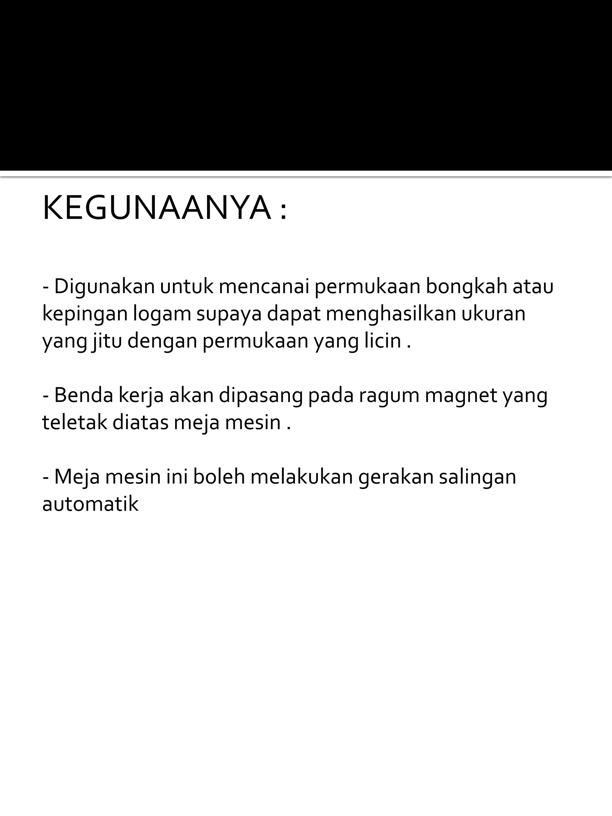 Power point mesin mencanai | PPTX