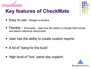 Checkmate manufacturing barcode system | PPT
