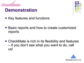 Checkmate manufacturing barcode system | PPT