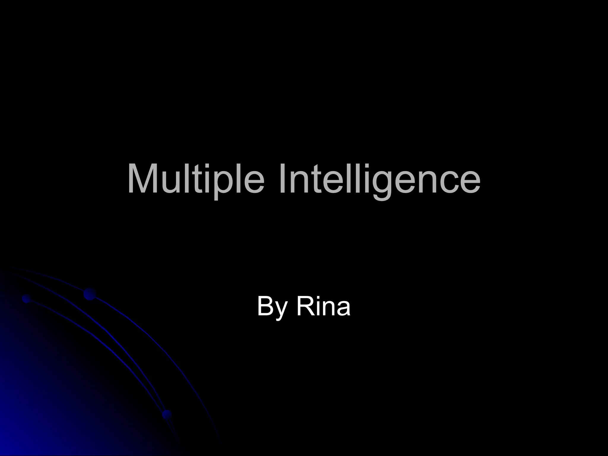 Multiple Intelligences | PPT