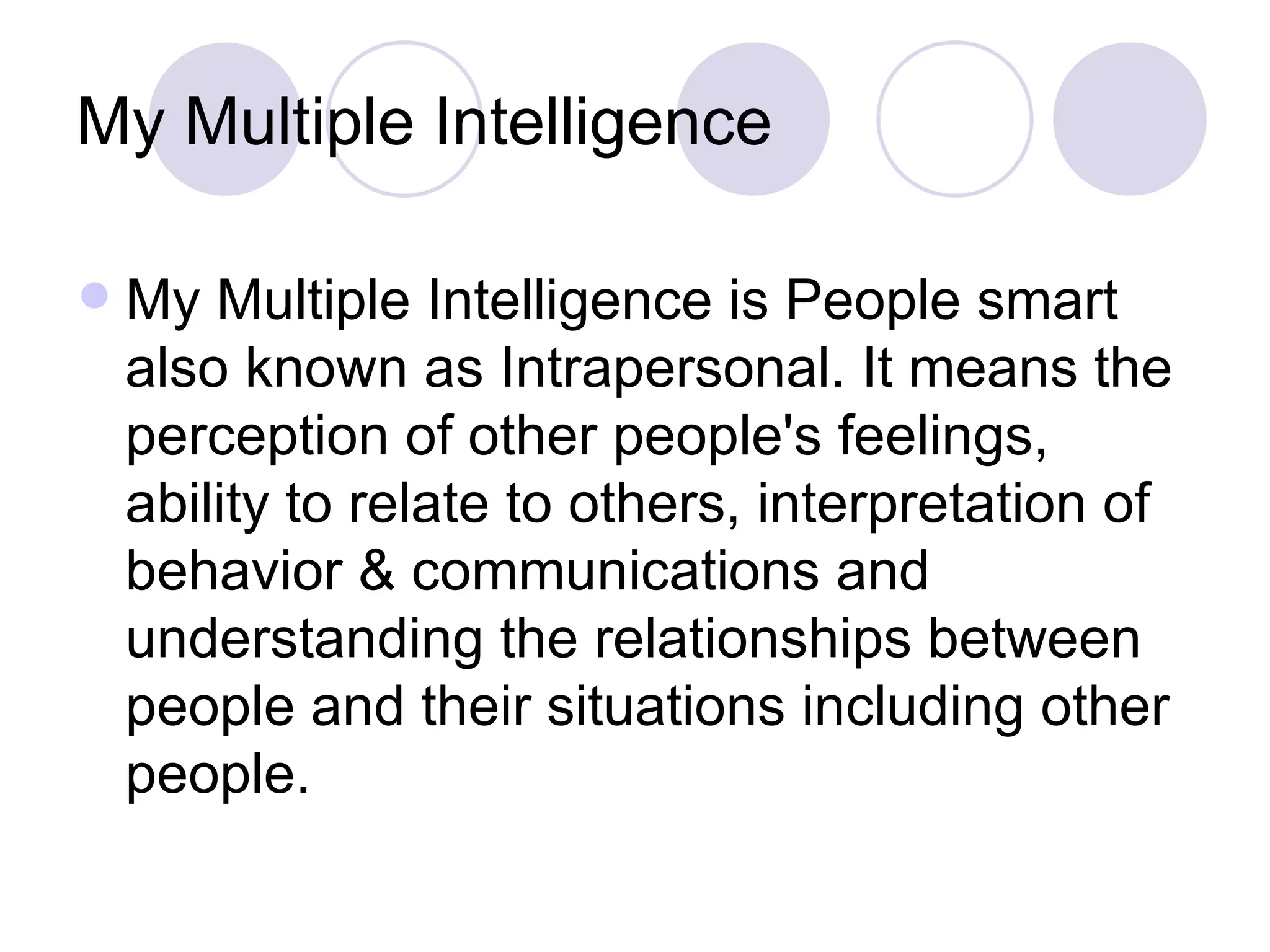 Multiple Intelligences | PPT