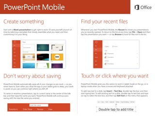 Microsoft PowerPoint Mobile | PDF