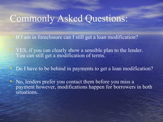 Loan Modification Presentation | PPT